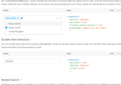 VueTreeselect - tree dropdown list | 1023Labs